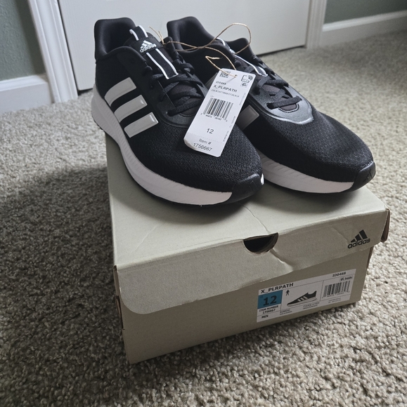 adidas | Shoes | Adidas Black And White Xplr Path Sneakers Mens Size 2 ...